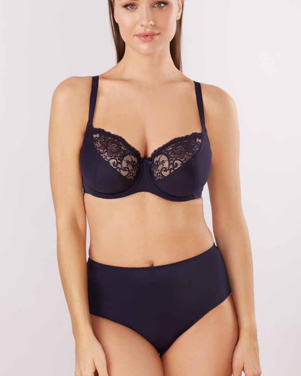 Soft cups Bra Diagonal triple articulation Dark Blue. Milavitsa. | Online shop Milavi Canada